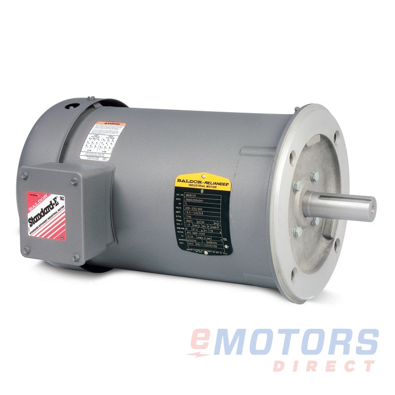 Baldor VM3550-5 1 1/2HP 3600 56C TEFC | eMotors Direct